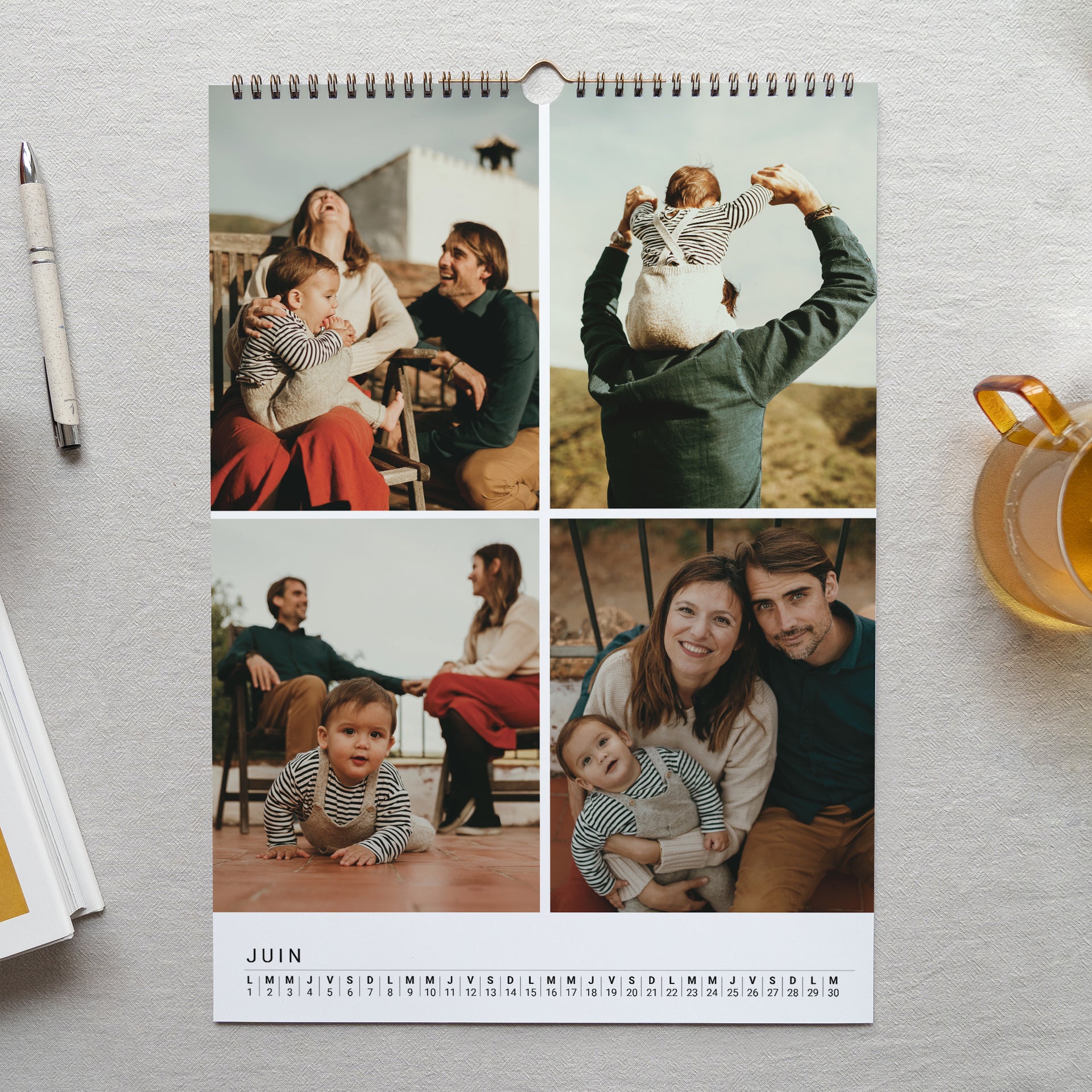 Calendrier Fin d'année Mural A3 Mille souvenirs – Maison June