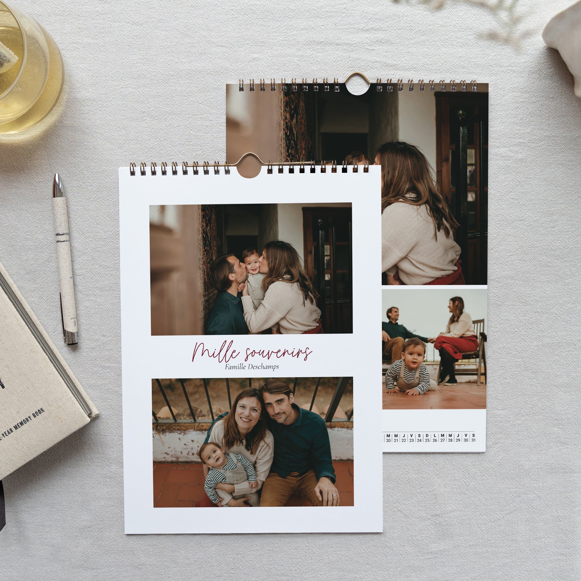 Calendrier Fin d'année Mural A4 Mille souvenirs – Maison June