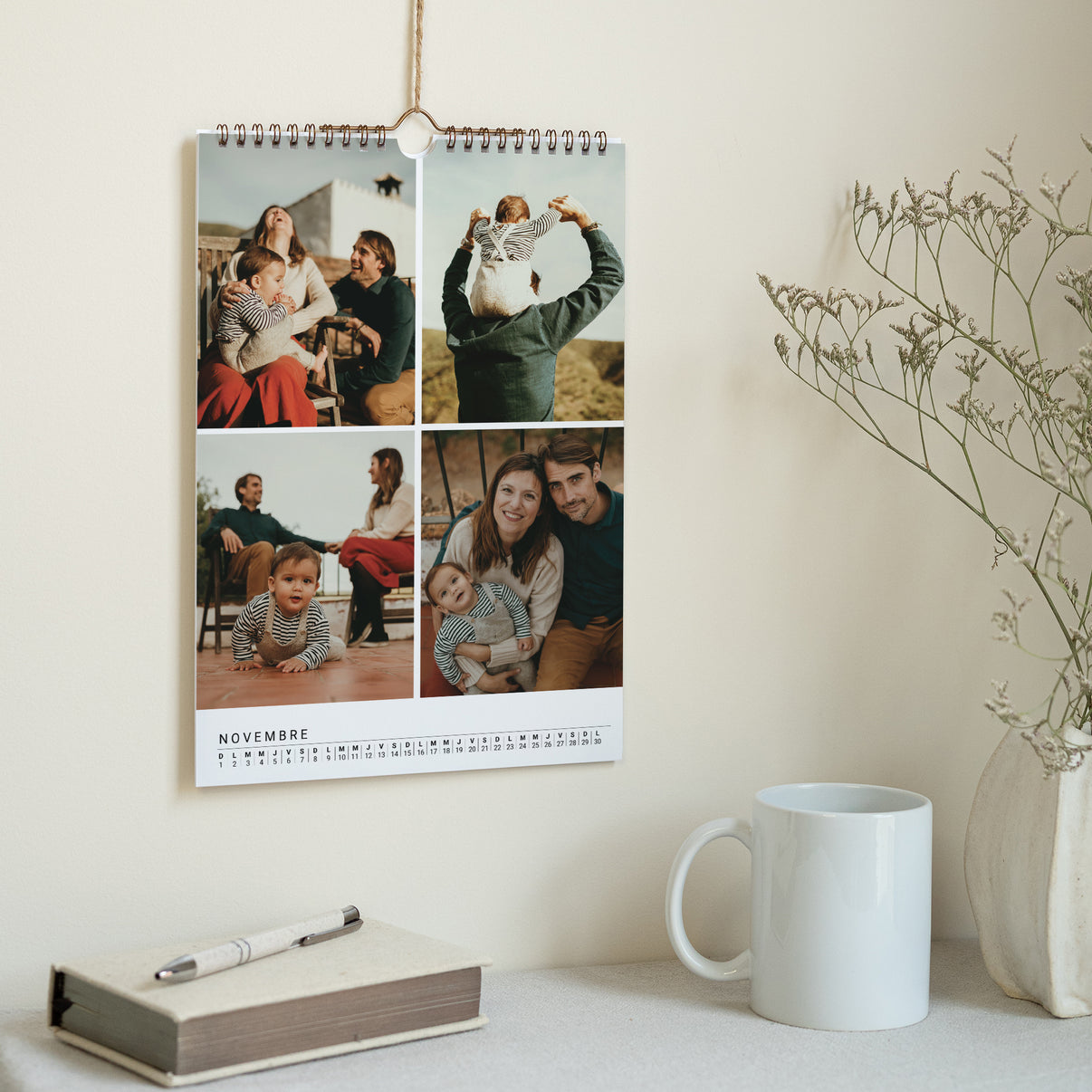 Calendrier Fin d'année Mural A4 Mille souvenirs – Maison June