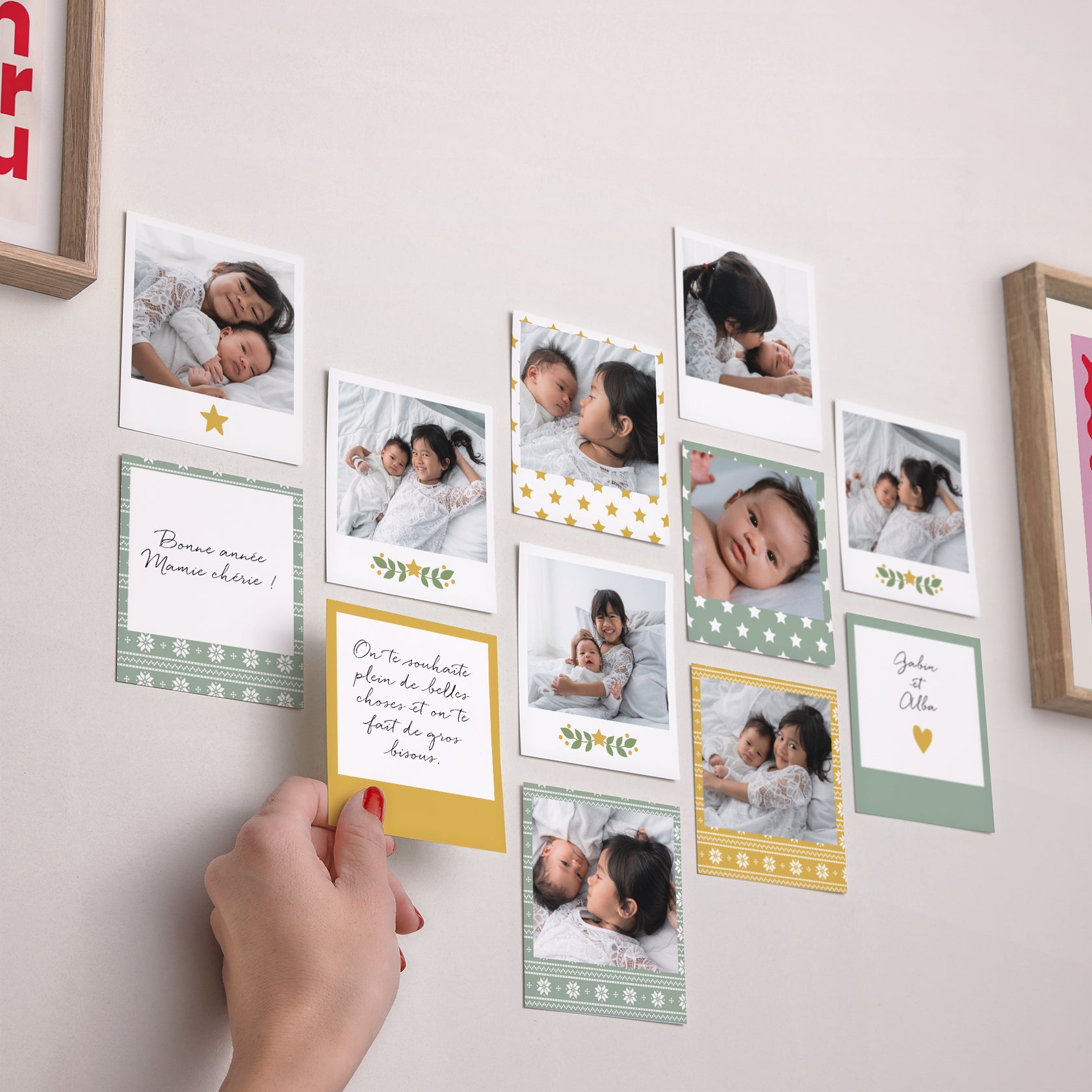 Tirage photo Photos Lot de 12 Vert et Ocre – Maison June