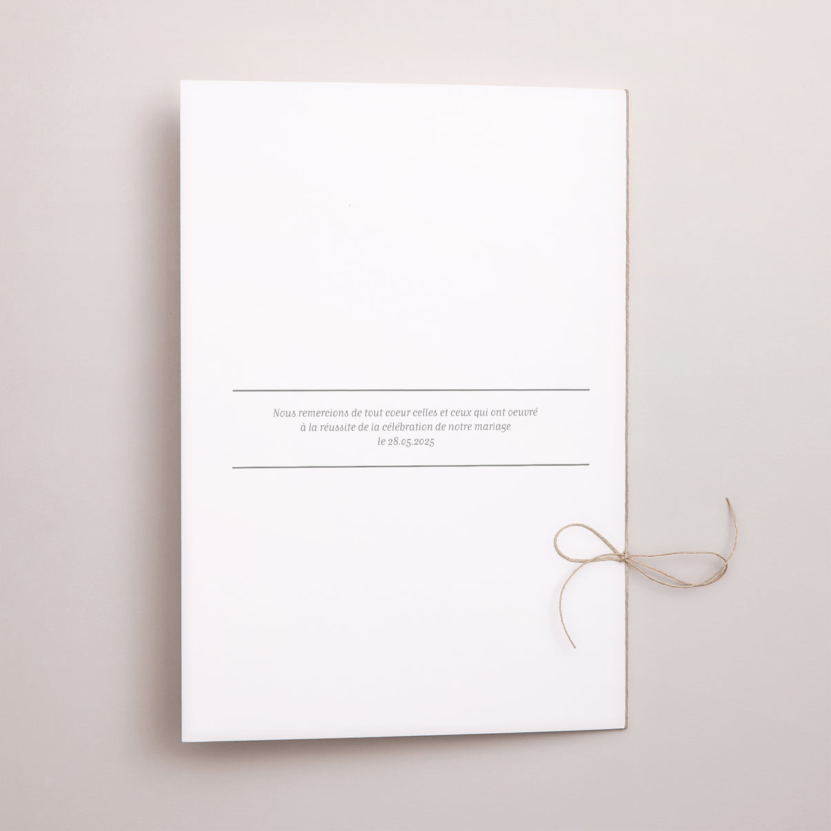 Livret de messe Mariage Double volet Botanique Minimaliste – Maison June