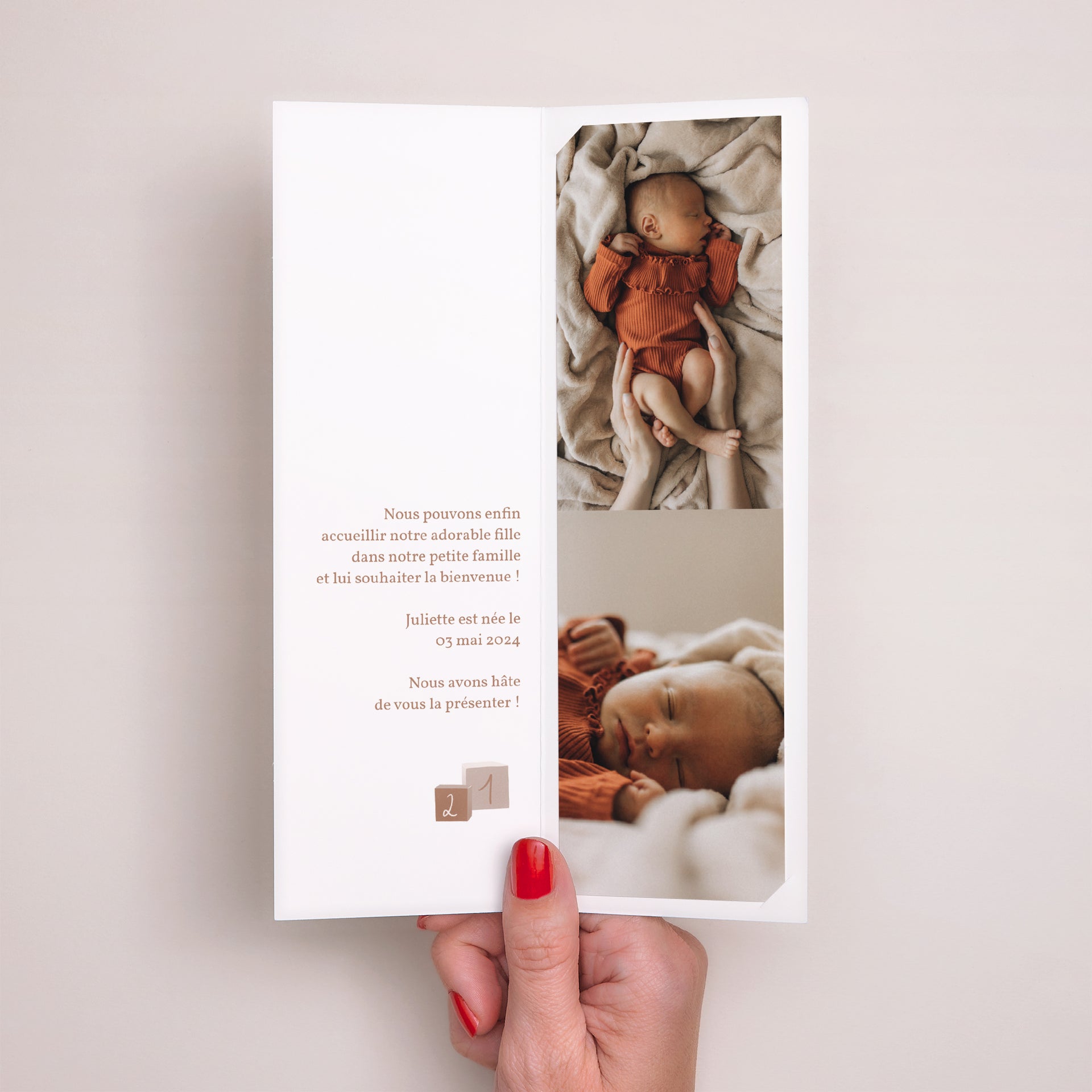 Faire part Naissance Marque-page photo Les jouets de bébé – Maison June