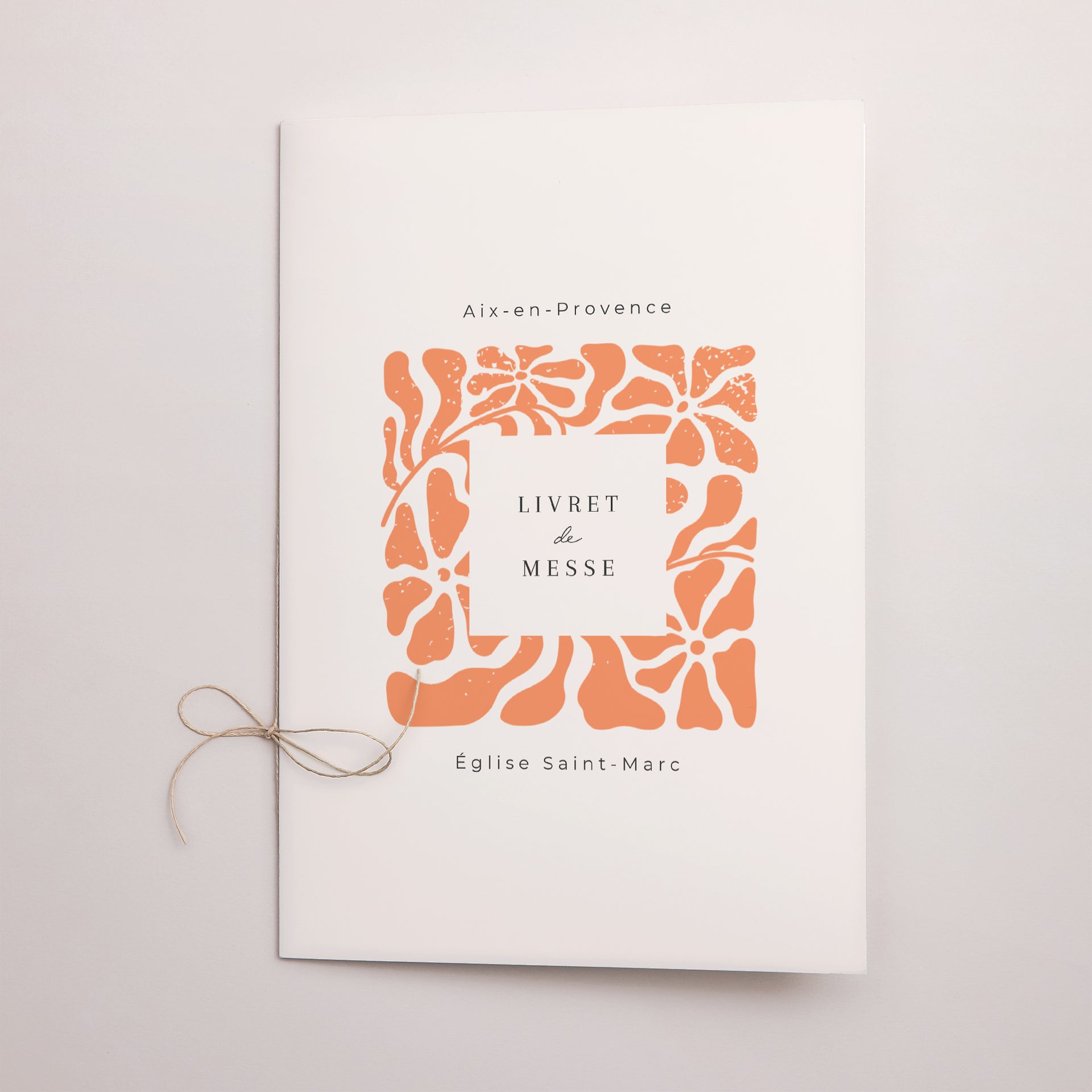 Livret de messe Mariage Double volet Composition à la Matisse – Maison June