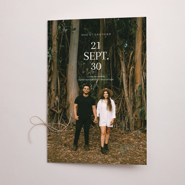 Sticker Mariage Rond Typo date – Maison June