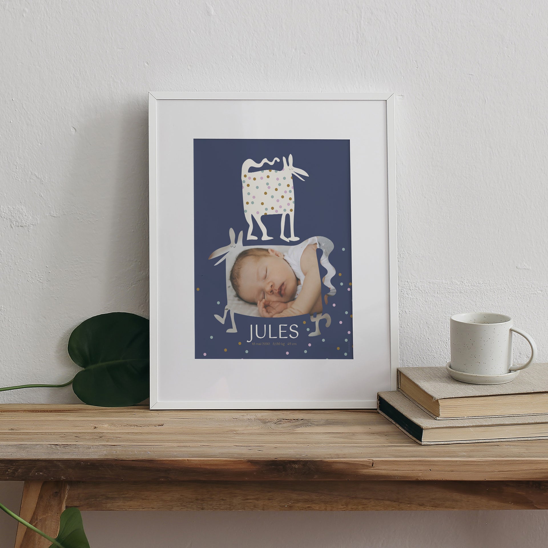 Affiche Naissance Portrait Doudou – Maison June
