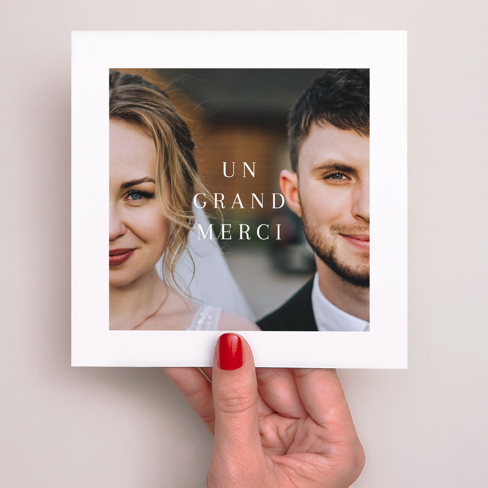 Remerciements Mariage Simple carré De tout cœur ! – Maison June