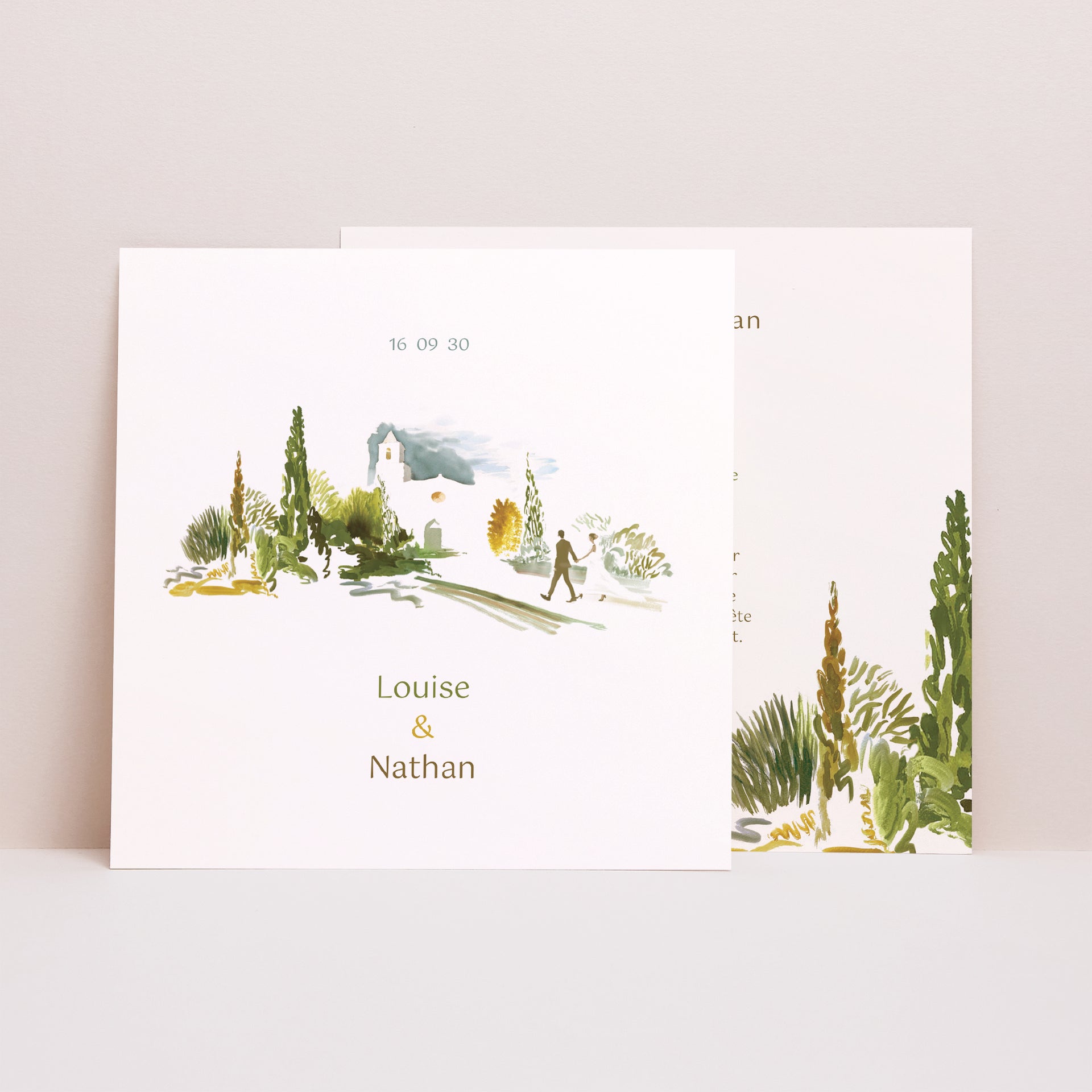Faire-part Mariage Simple carré En chemin – Maison June